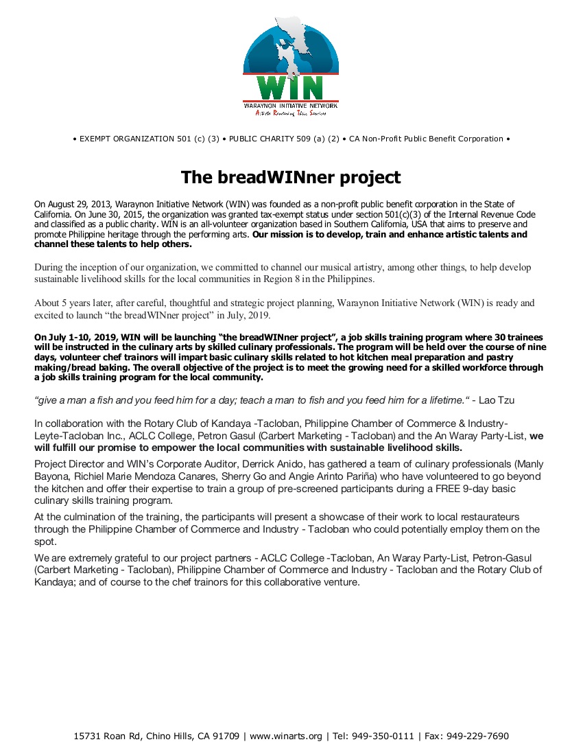 The breadWINner project – WIN